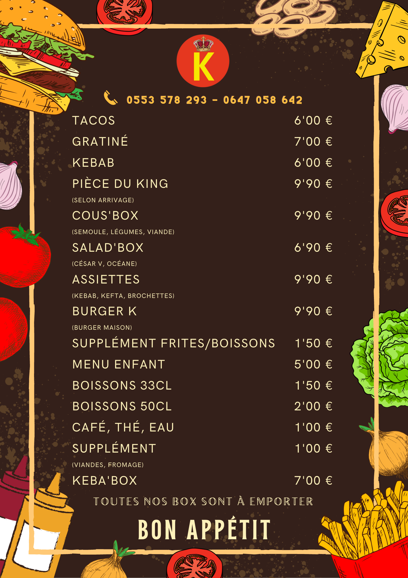 Menu SnacKing